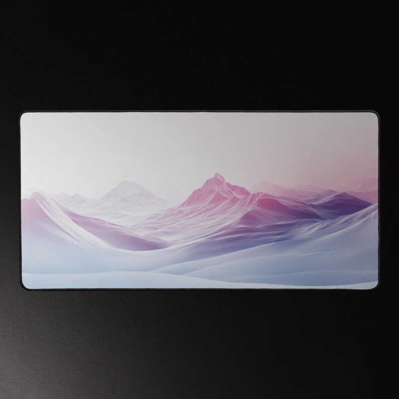 Vaporwave Mountain Desk Mat | Aesthetic Abstract Landscape Mouse Pad ...