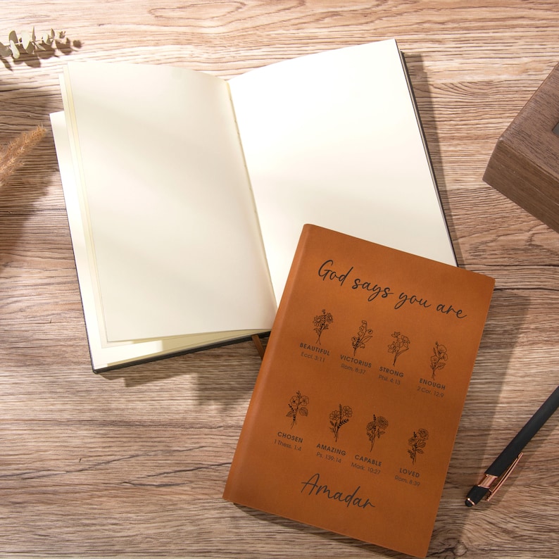 Personalized Spiral Bible Journal | Custom Name Scripture Notebook ...