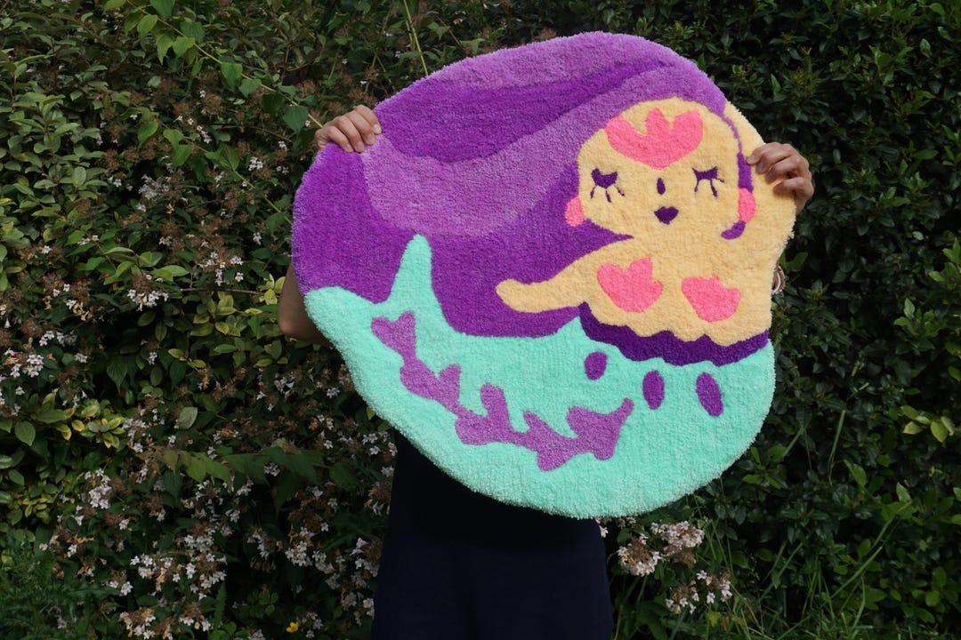 Hand-tufted Mermaid Rug – Original Children's Rug or Wall Decoration ...