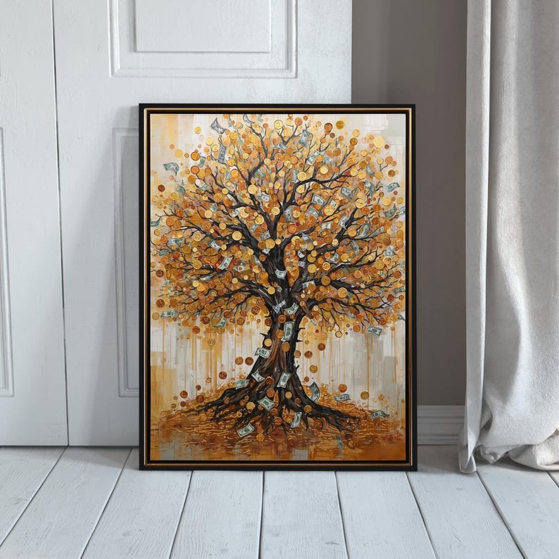 Money Tree Wall Art, Wealth Symbol, Feng Shui, Prosperity Abundance ...