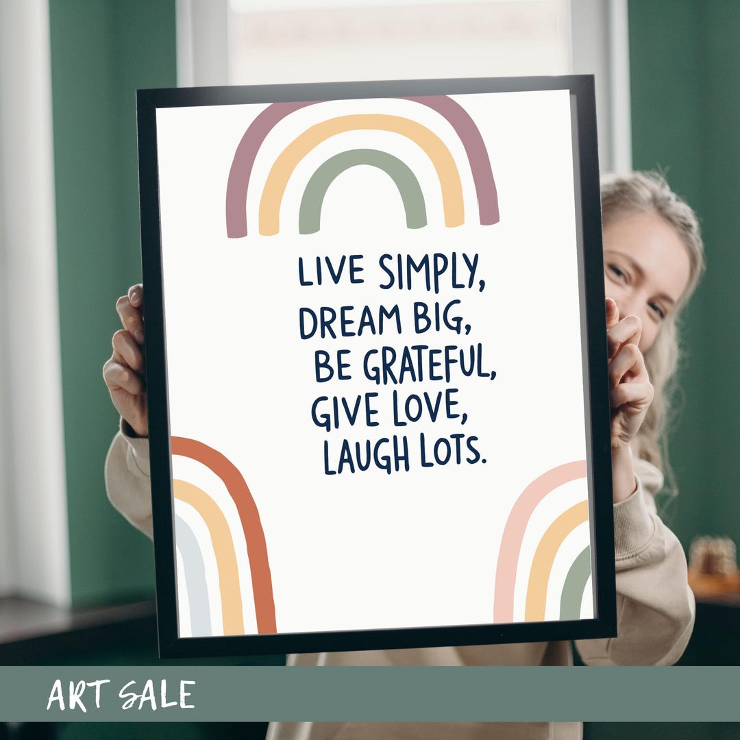 Inspirational Quote Wall Art, Rainbow Print (digital Download) - Etsy
