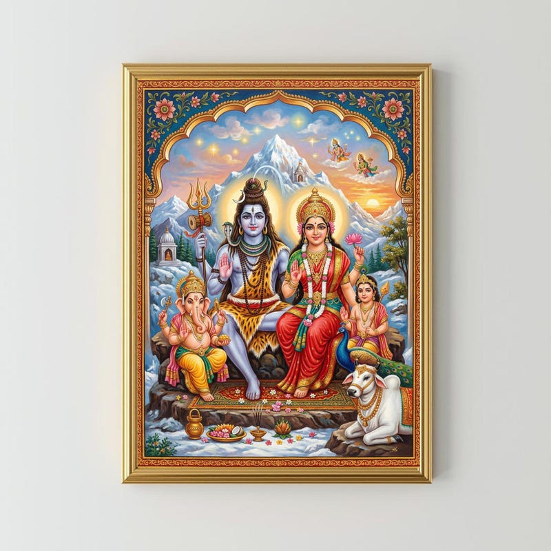 Indian Art Shiva Shakti - Etsy