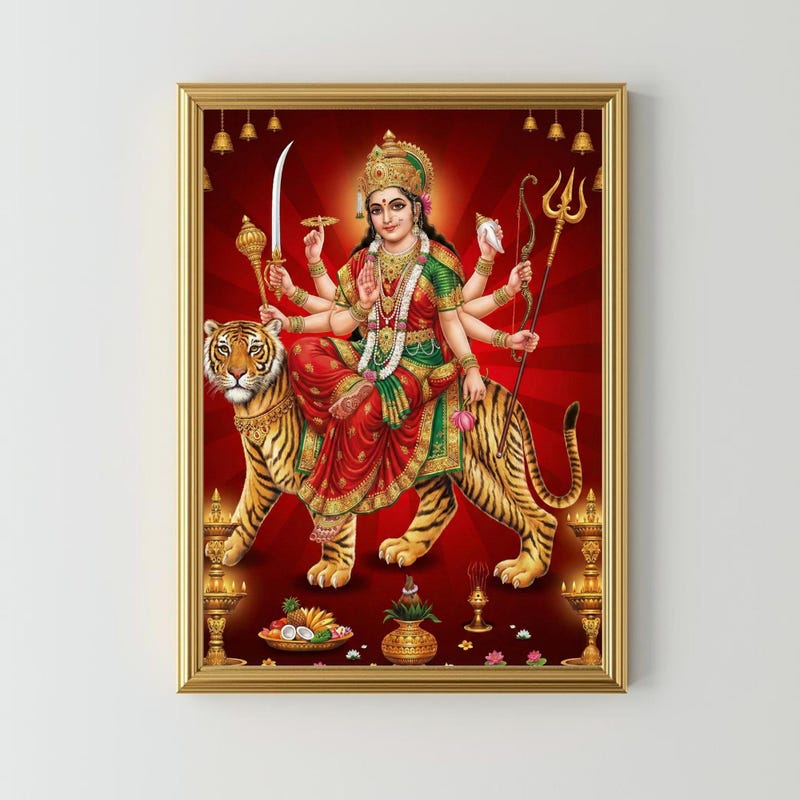 Hindu Tiger Painting - Etsy