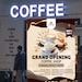 Coffee Shop Grand Opening Invitation | Cafe Opening Flyer | Buy One Get ...