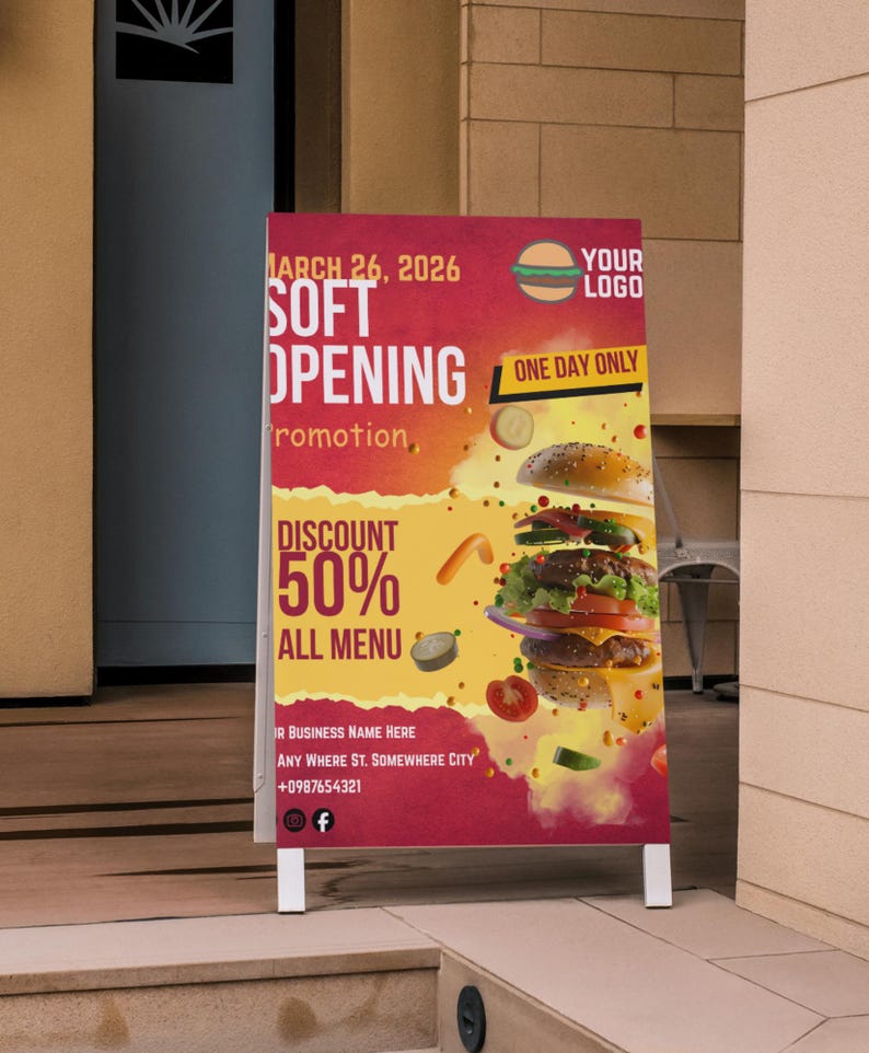 Burger Shop Soft Opening Invitation | Fast Food Restaurant Flyer ...
