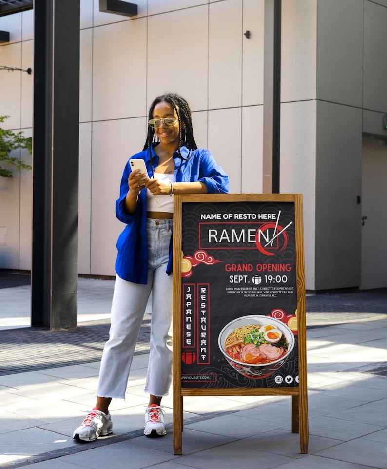 Ramen Grand Opening Invitation Template | Japanese Noodle Restaurant ...