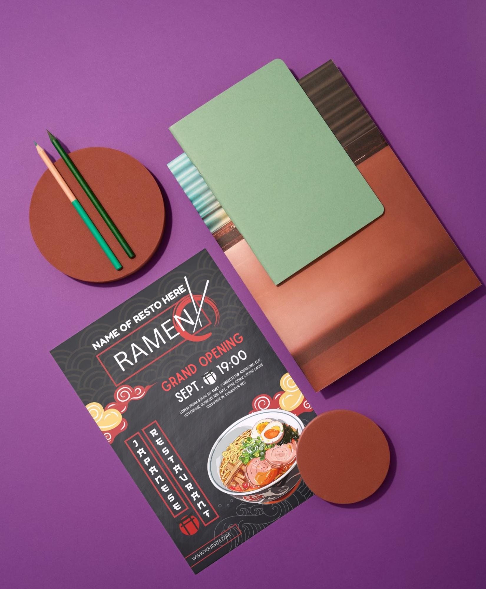 Ramen Grand Opening Invitation Template | Japanese Noodle Restaurant ...