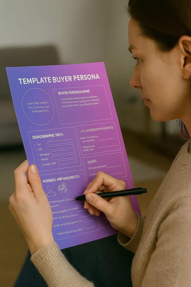 Buyer Persona Template | Ideal Customer Profile | Editable Marketing ...