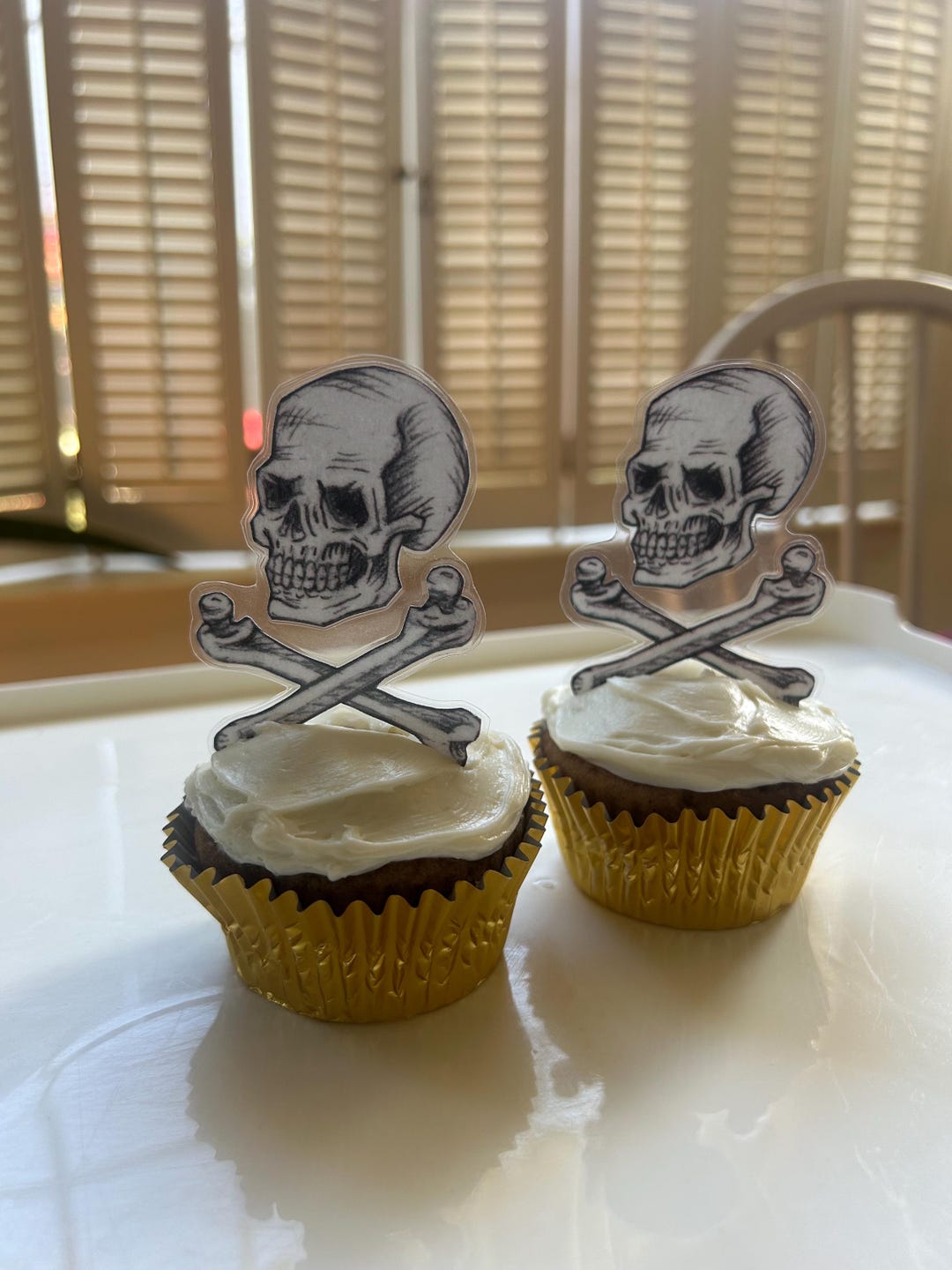 Skull & Crossbone Cupcake Toppers - Etsy