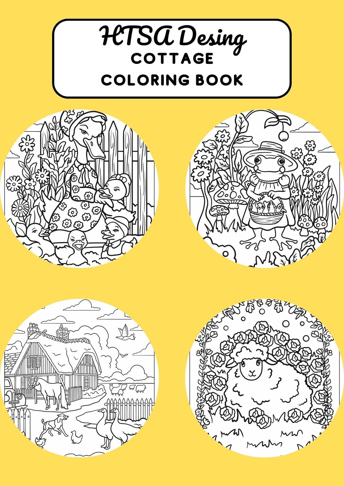 19-page Cottage Coloring Book – Printable Cozy Cottages & Countryside ...