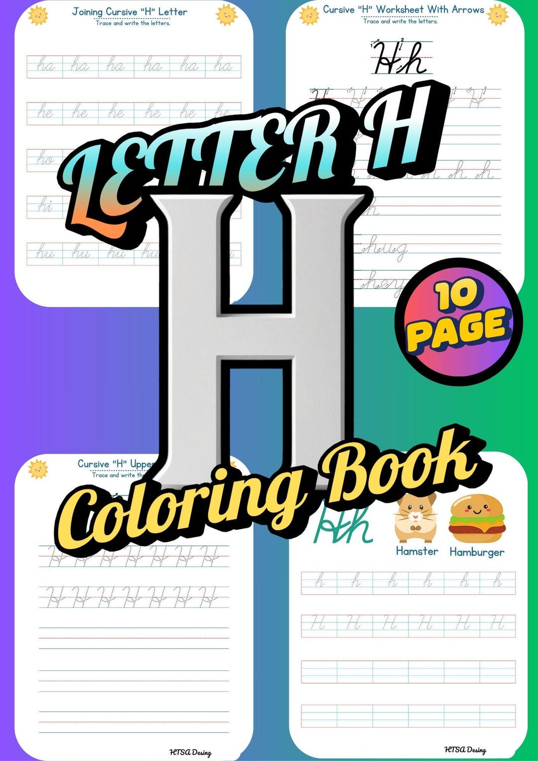 10-page Letter H Practice Workbook for Kids – Tracing, Writing, and ...