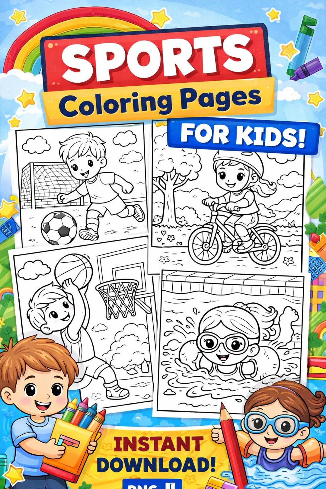 Sports Coloring Pages for Kids – Sports Coloring Pages for Kids ...