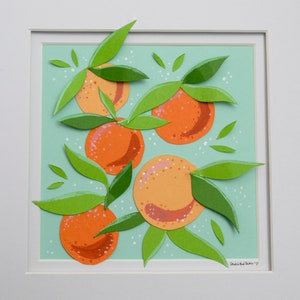 Orange Original Cut Paper Artwork Framed Paper Sculpture Original ...