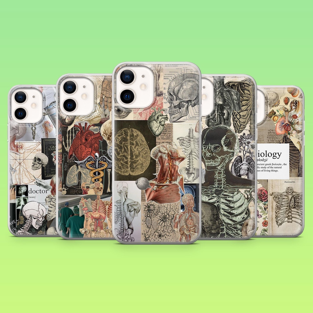 Body Anatomy Phone Case Biology Medical Cover for iPhone 16 Pro, 15, 14 ...