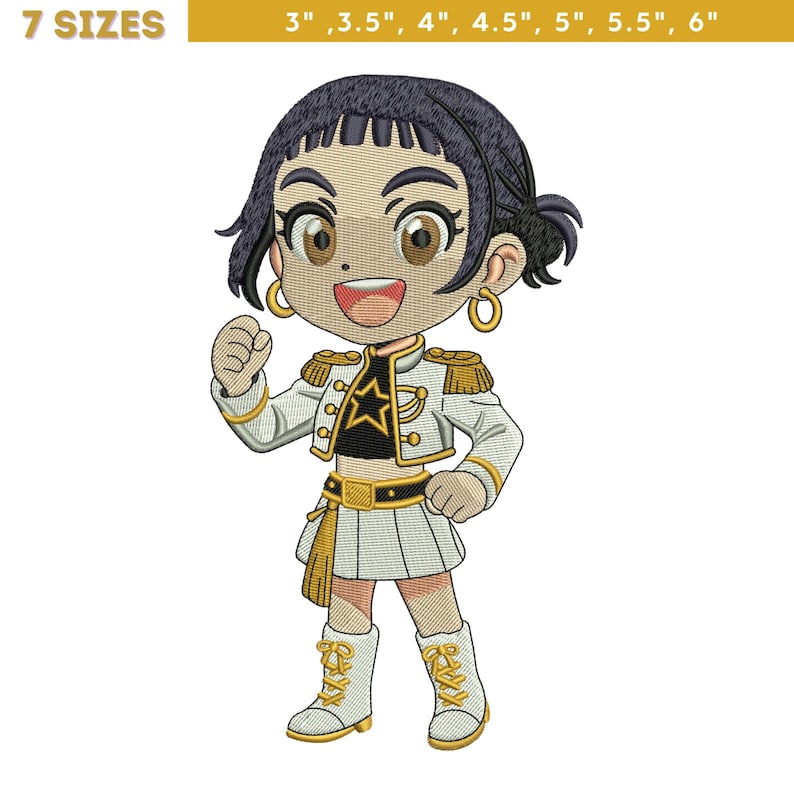 Zoey Kpop Hunter Embroidery Design, Huntrix Zoey Machine Embroidery ...