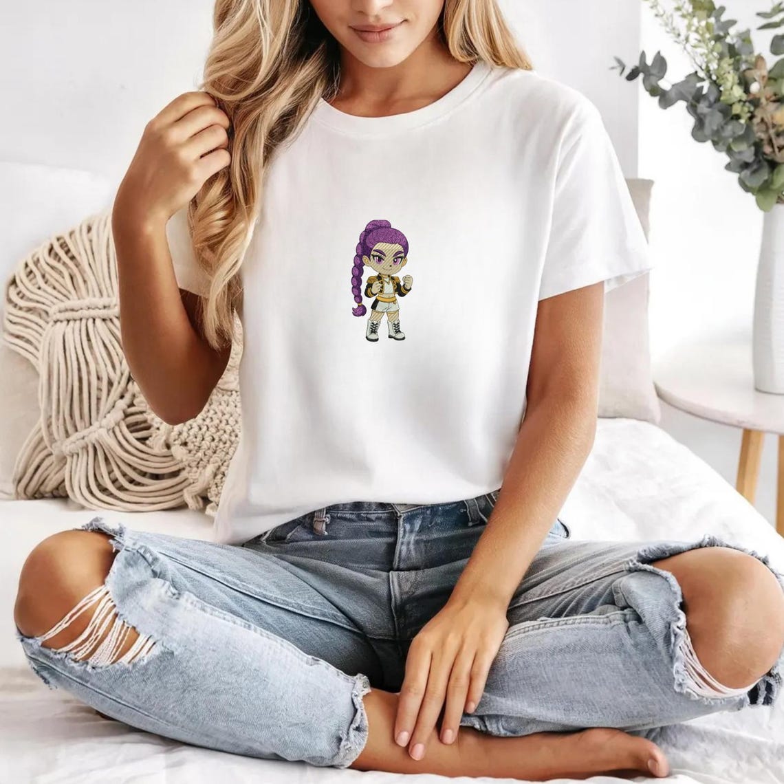 Rumi Embroidery Design, Huntrix Rumi Machine Embroidery, Rumi Kpop ...