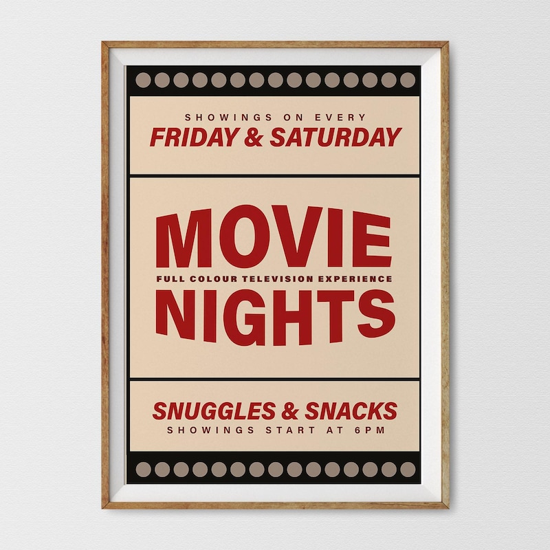 Popcorn Cinema Poster - Etsy