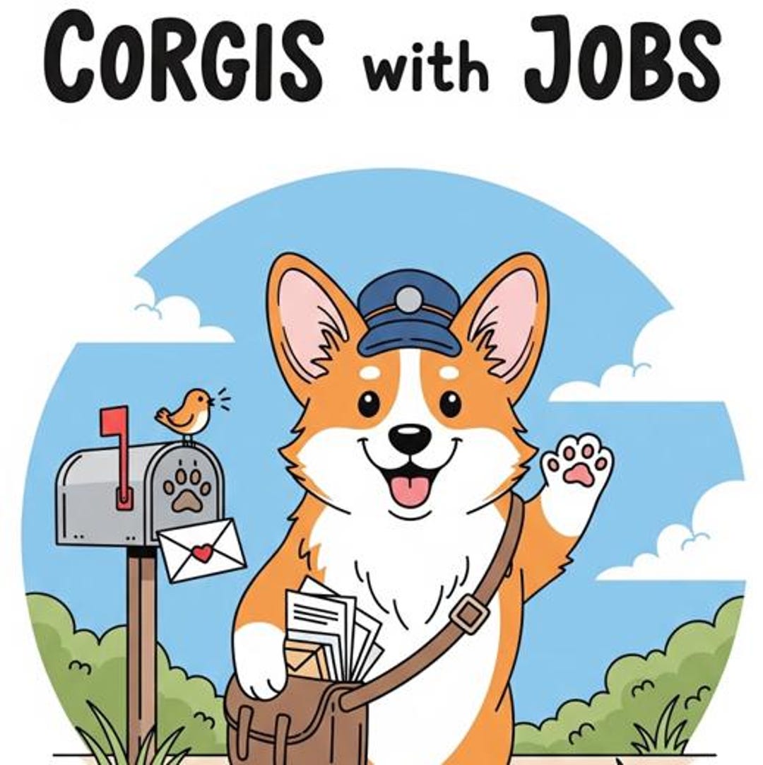 Corgis With Jobs Coloring Book for Kids — Fun & Whimsical Dog Career ...