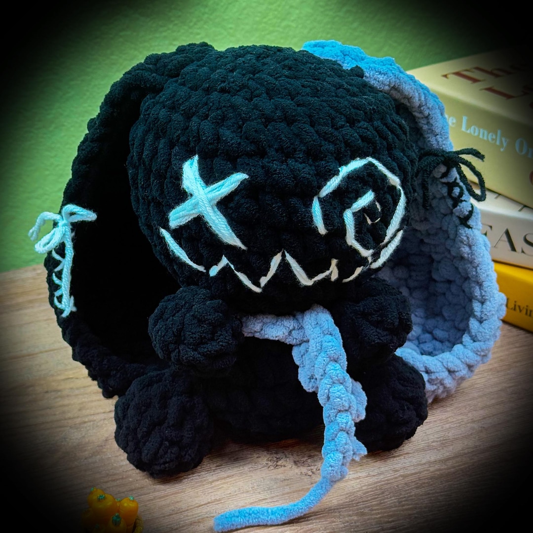 Handmade Creepy Bunny Plush Toy – Crochet Halloween Amigurumi | Spooky ...