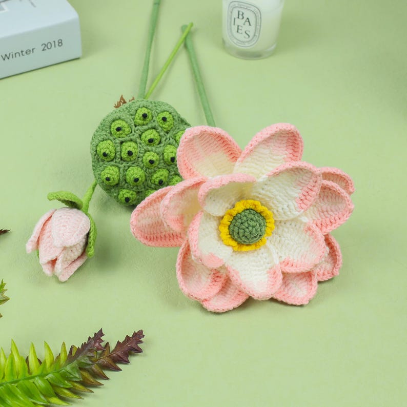 Water Lily Crochet Pattern – July Birth Flower Water Lily PDF Tutorial ...