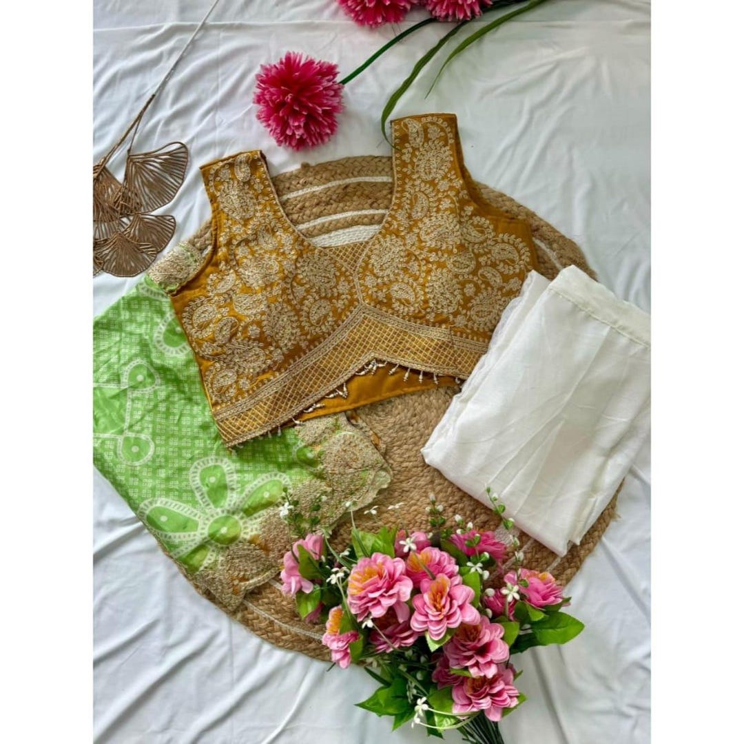 New Designer Indo-western Draped Saree Set Dhoti Style and Blouse 3pc ...