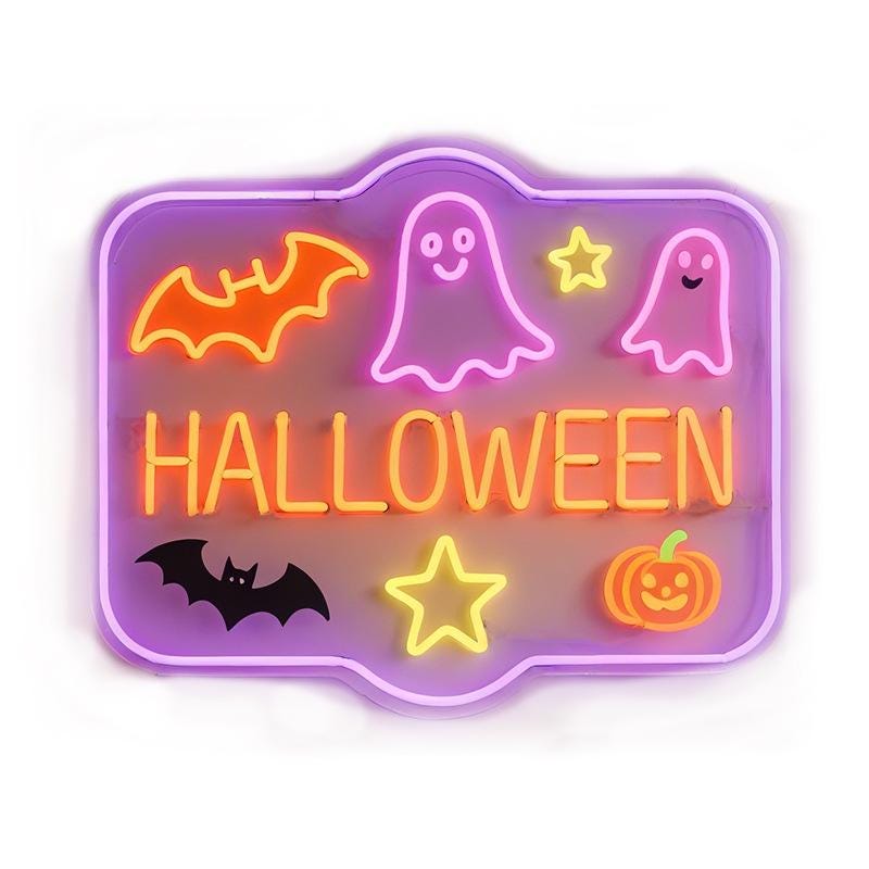 Neon Halloween Sign Boo Halloween Neon Light Halloween Party Led Light ...
