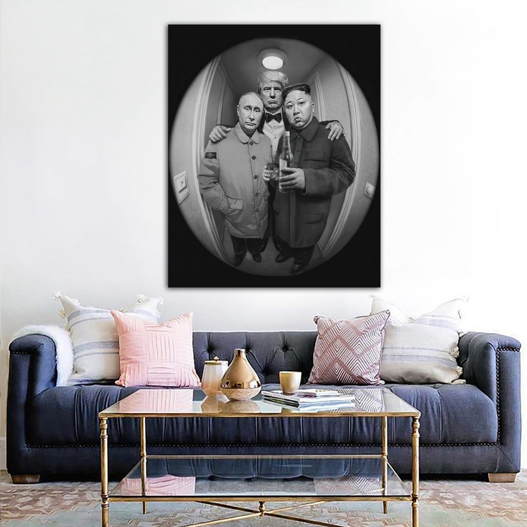 Political Leaders Canvas Print, Funny Wall Art, World Presidents Decor ...