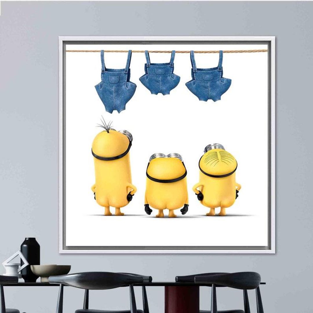 Minions Laundry Canvas Print, Funny Kids Bathroom Decor - Etsy