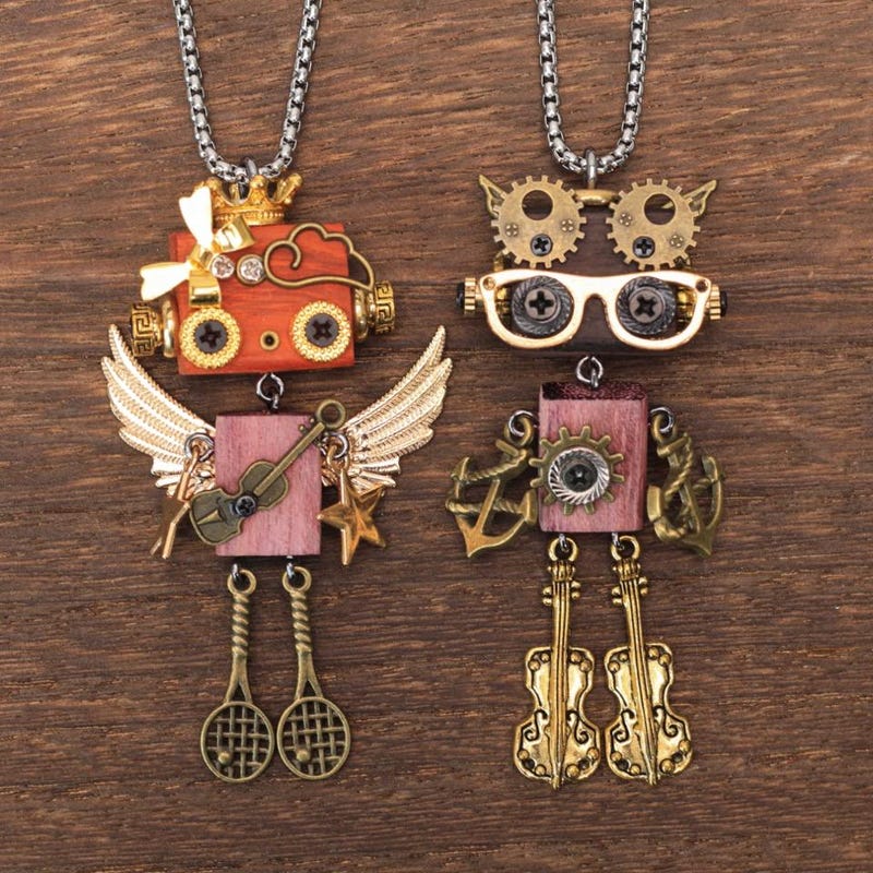 Steam Punk Robot Jewelry - Etsy UK