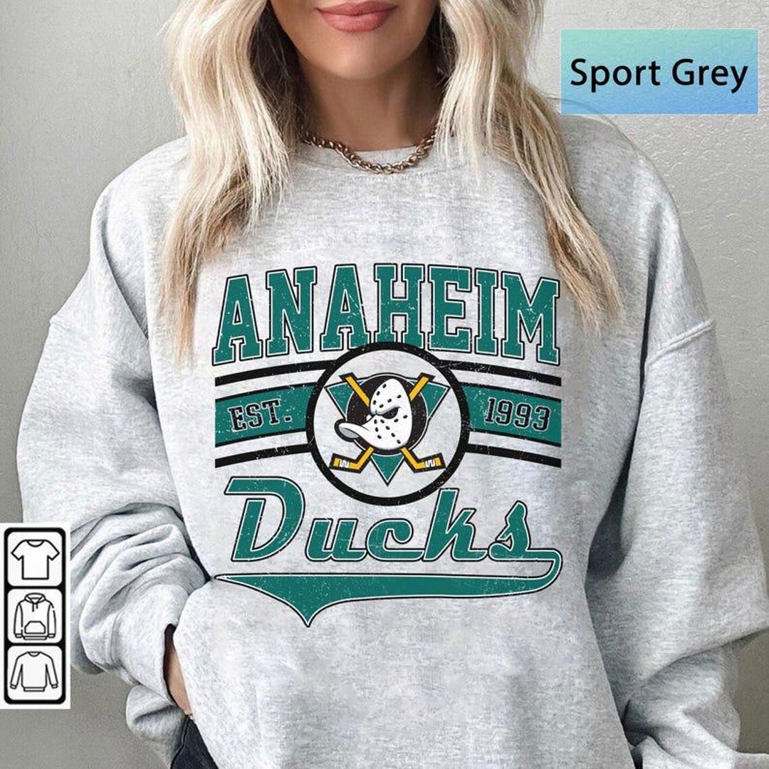 Vintage Anaheim Mighty Ducks Crewneck Sweatshirt, Mighty Ducks Shirt ...