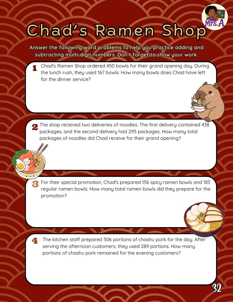 Mixed Word Problem Worksheets | Addition & Subtraction Practice for ...