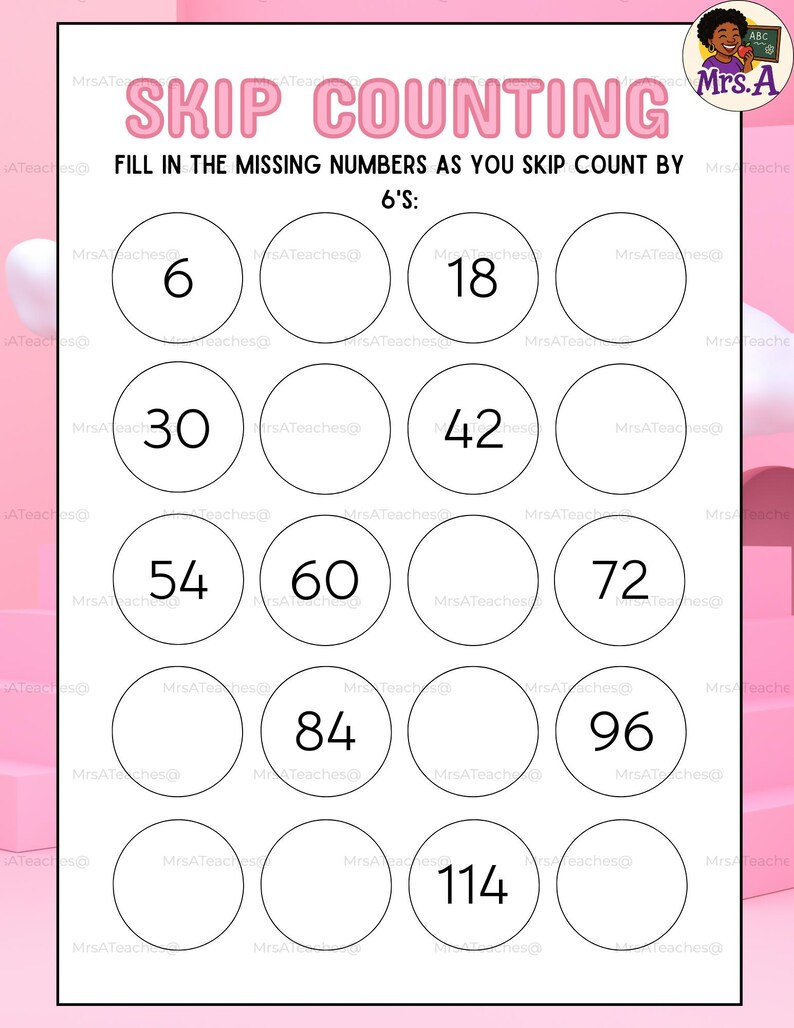 Skip Counting Worksheets | Printable Math Practice for 2nd–4th Grade ...