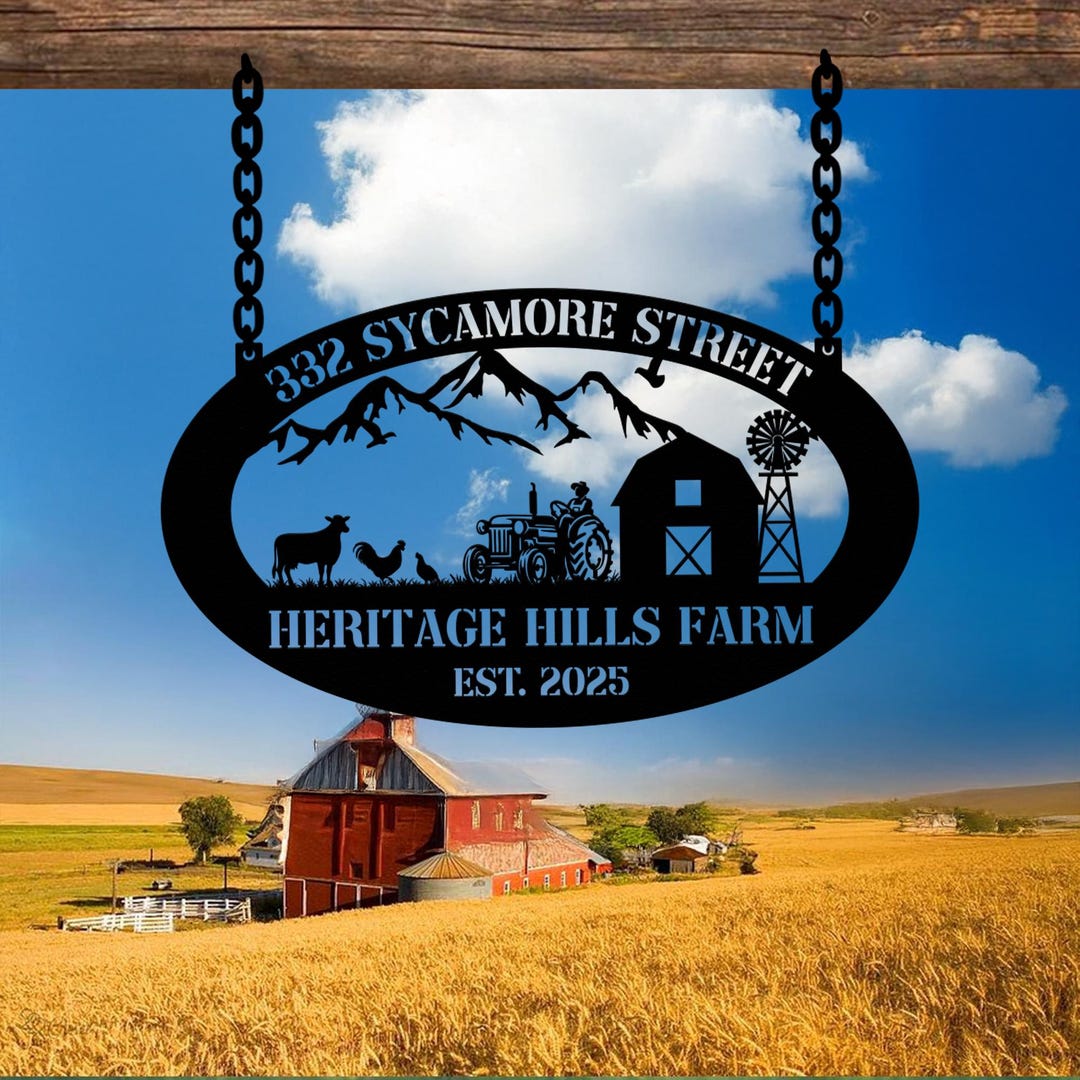 Custom Farmhouse Sign, Farm Metal Sign, Farm Decor, Gifts for Farmers ...