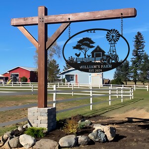 Personalized Your Metal Farm Sign, Farmhouse Metal Sign, Custom Ranch ...