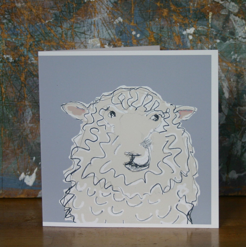 Woolly Sheep Card | Etsy
