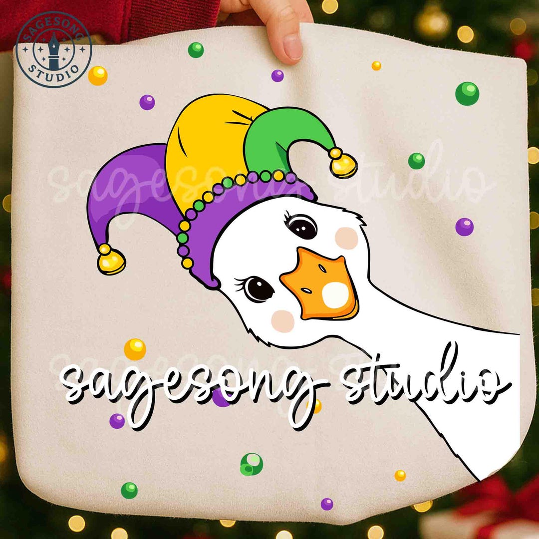 Mardi Gras Silly Goose Png, Mardi Beads Png, Louisiana Festival Png ...