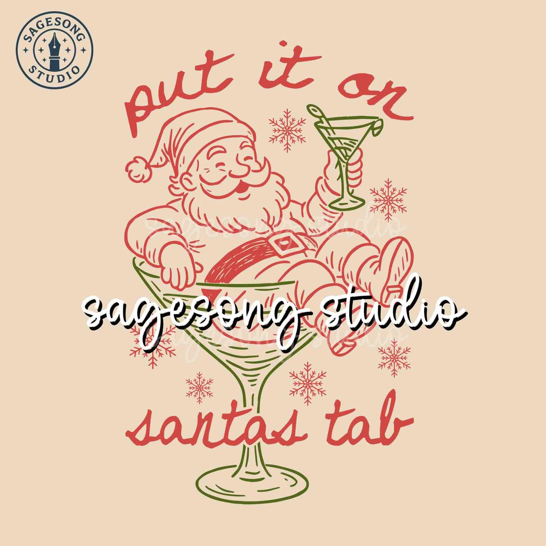 Put It on Santa's Tab Svg, Merry Christmas Svg, Christmas Vibes Svg ...