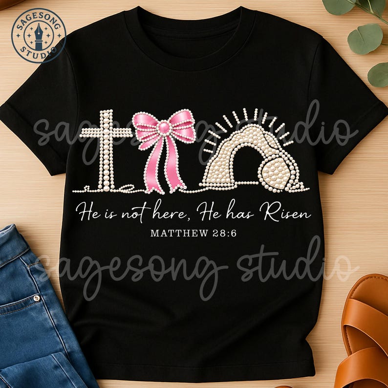 He is Not Here He Has Risen Png, Matthew 28:6,christian Easter Coquette ...