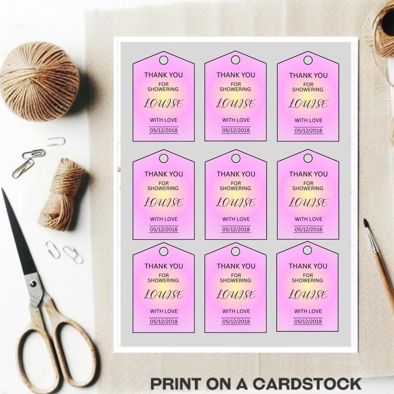 Editable Name & Date Tags | 2x3 Inch | Plain Text Only | Canva Template ...
