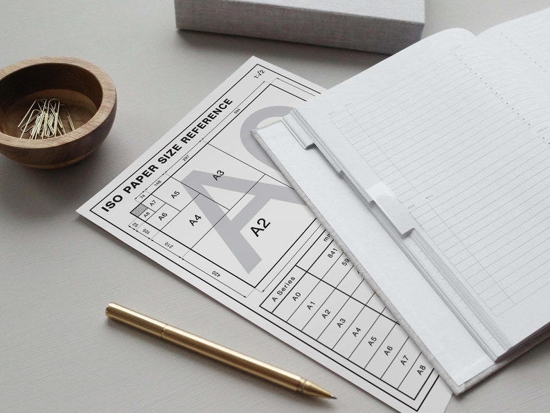 DIGITAL DOWNLOAD - Paper Size Reference Sheet - A4 - Printable - Etsy