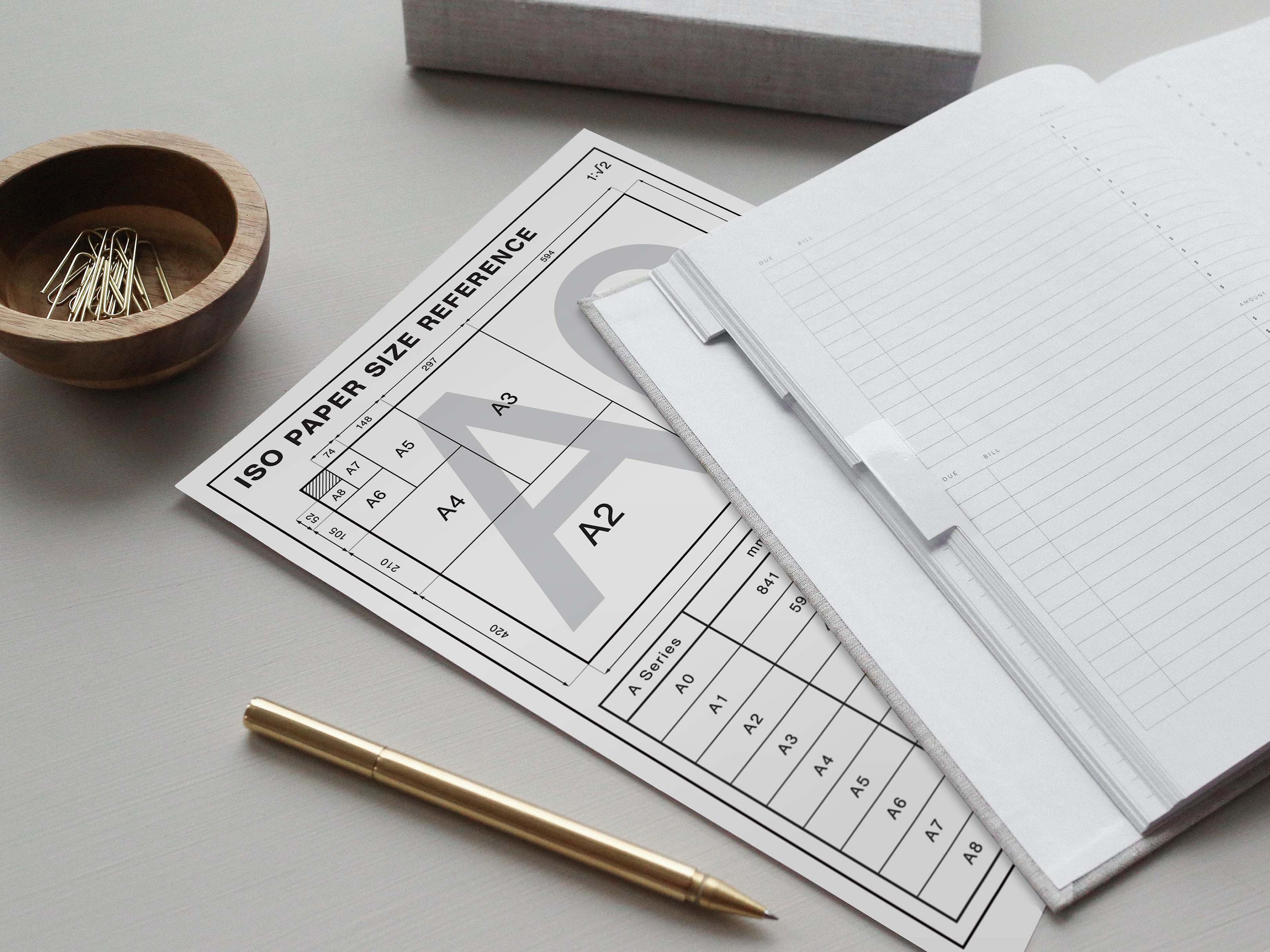 DIGITAL DOWNLOAD - Paper Size Reference Sheet - A4 - Printable - Etsy