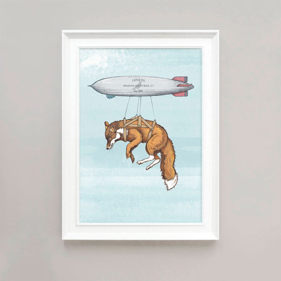 A4 Fox Illustration Print - Etsy