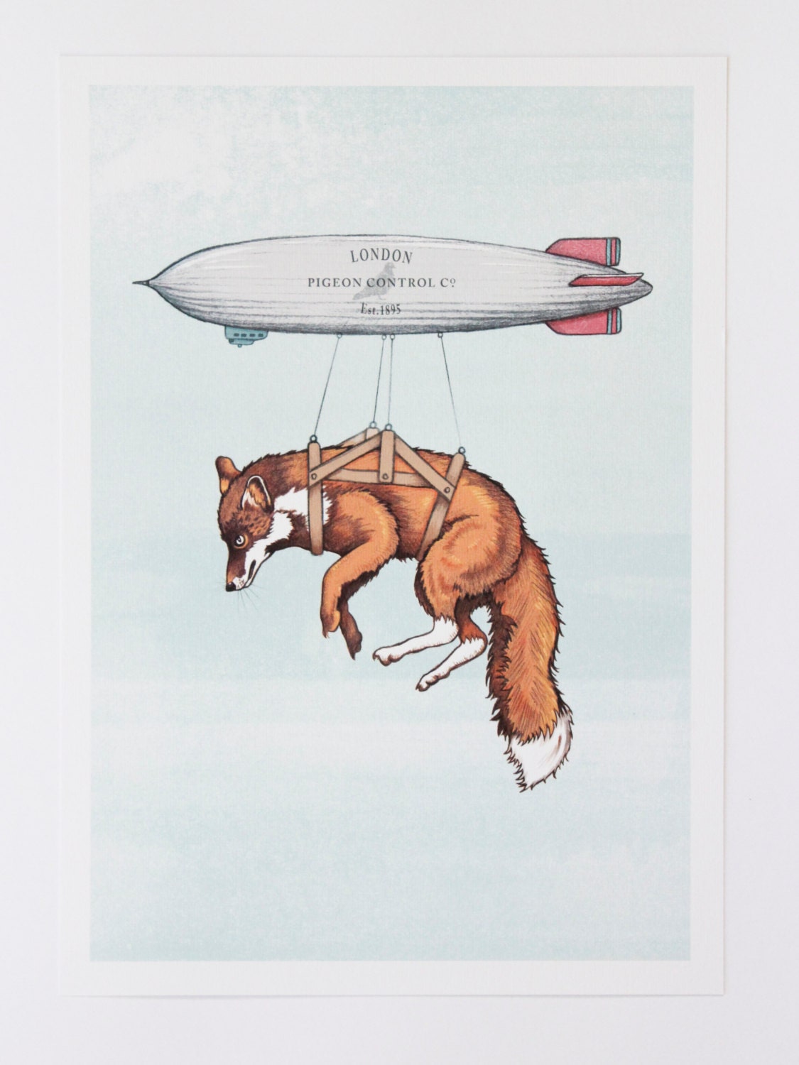 A4 Fox Illustration Print - Etsy