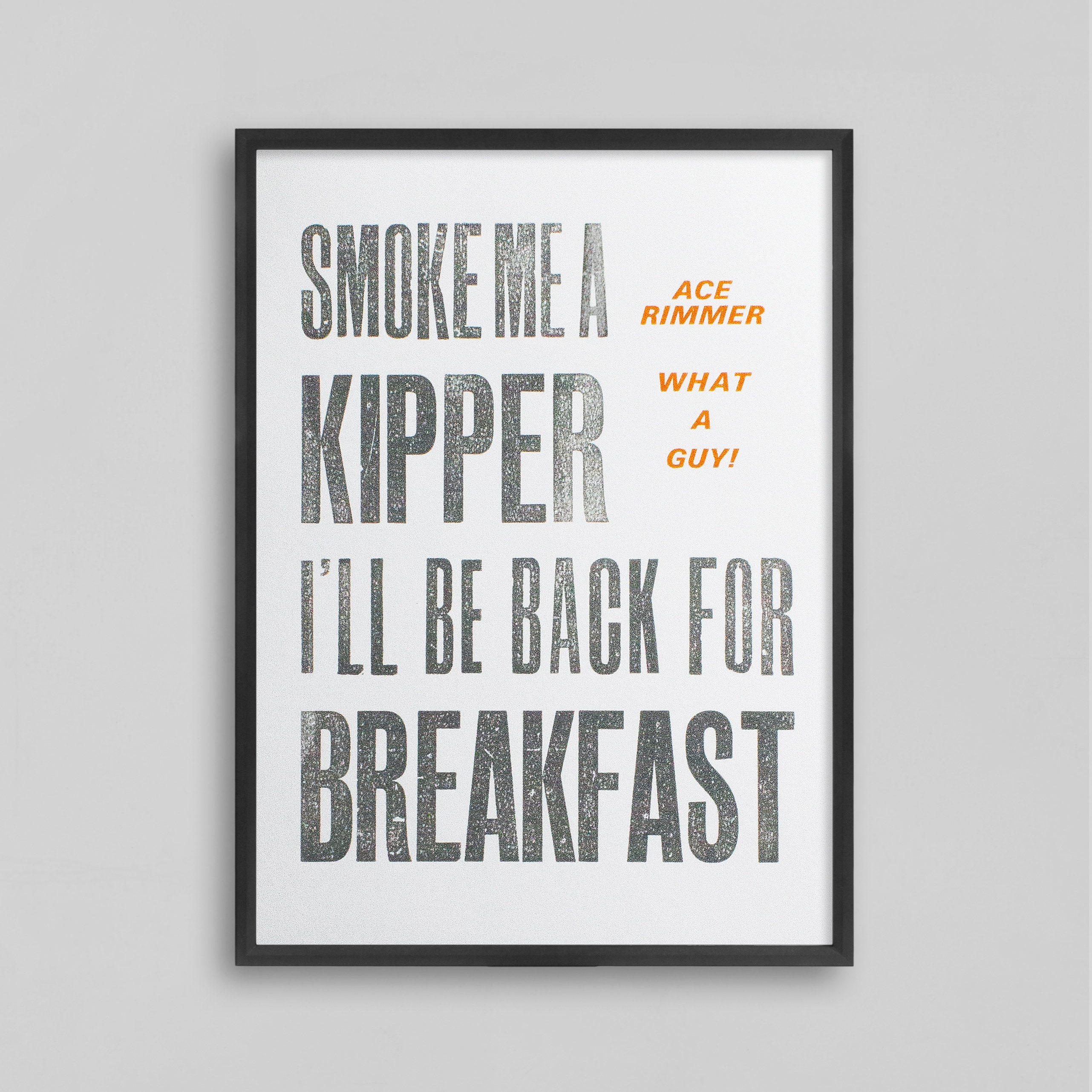 A3 Letterpress Poster Red Dwarf Ace Rimmer Inspired Quote - Etsy
