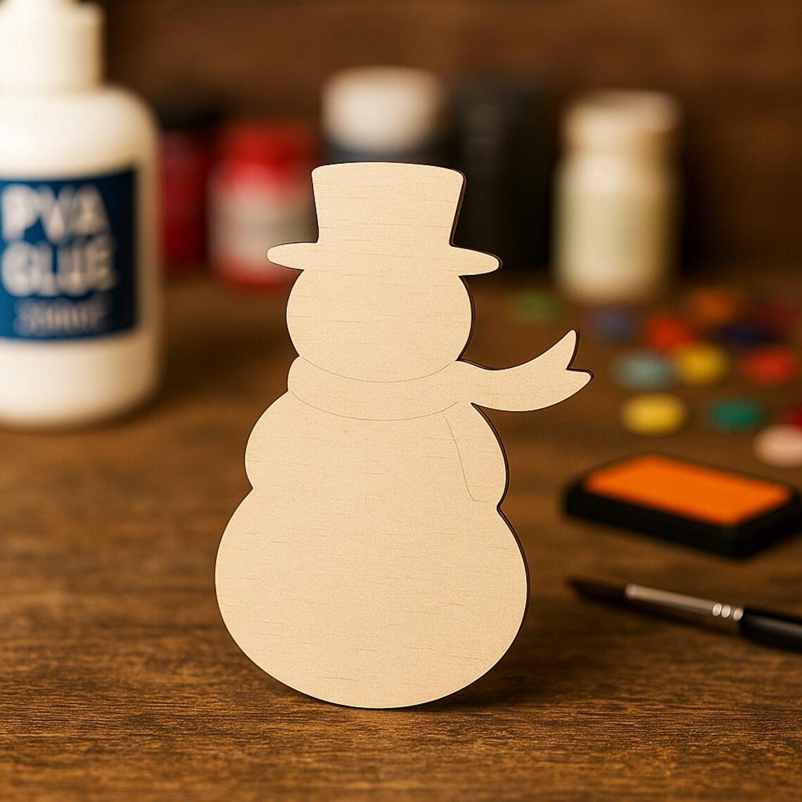 Snowman Wood Blank | DIY Christmas Ornament Craft - Etsy