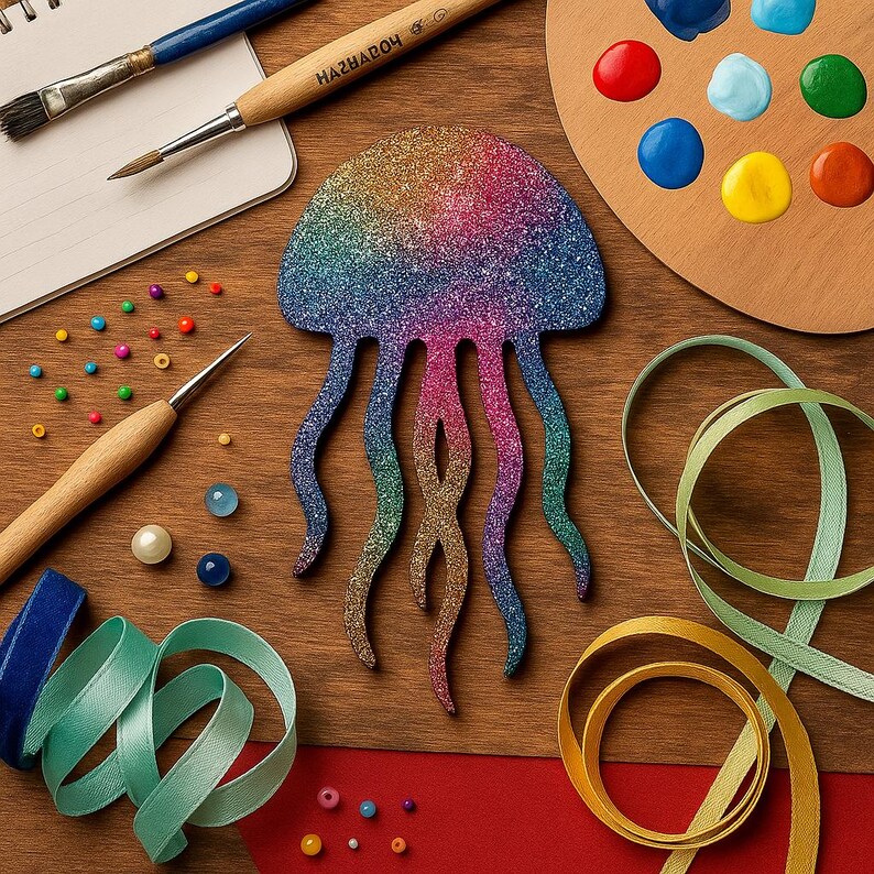 Unfinished Jellyfish Wood Cutout – DIY Coastal Art, Kids Crafts - Etsy