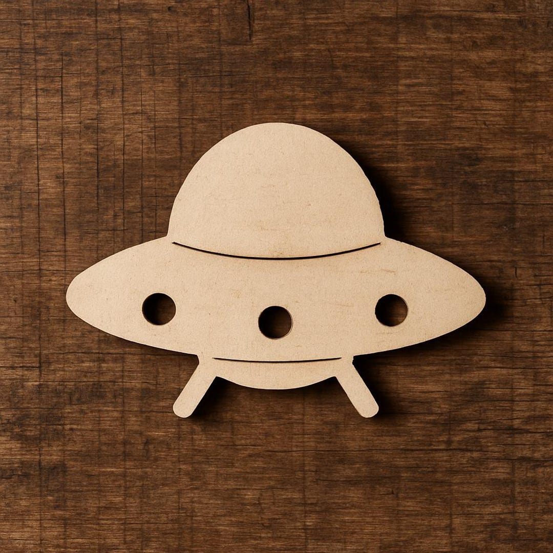 DIY Alien Spaceship Wood Cutout - Paintable UFO Shape for Crafts ...