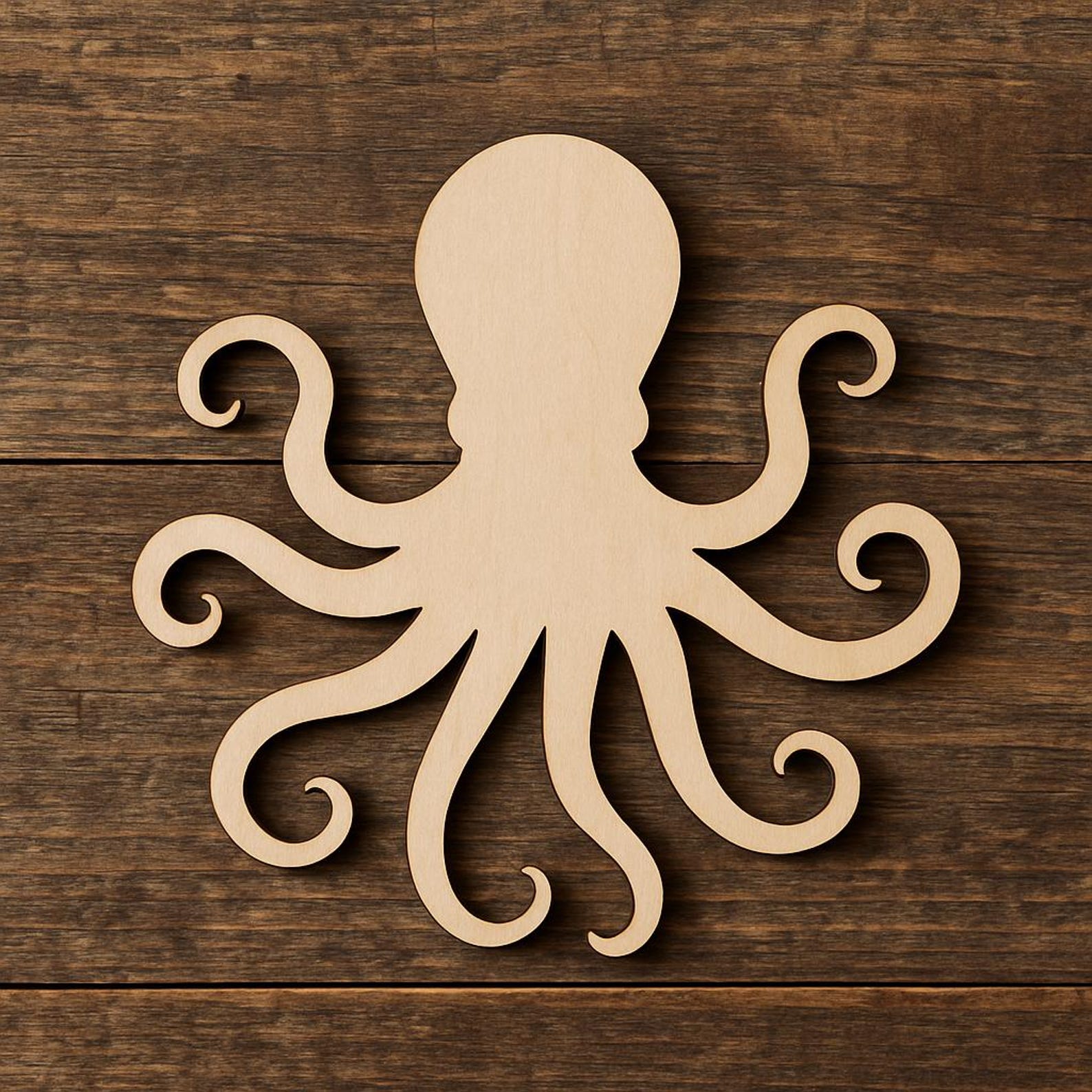 Octopus Wooden Cutout Blank for Ocean Crafts - Etsy