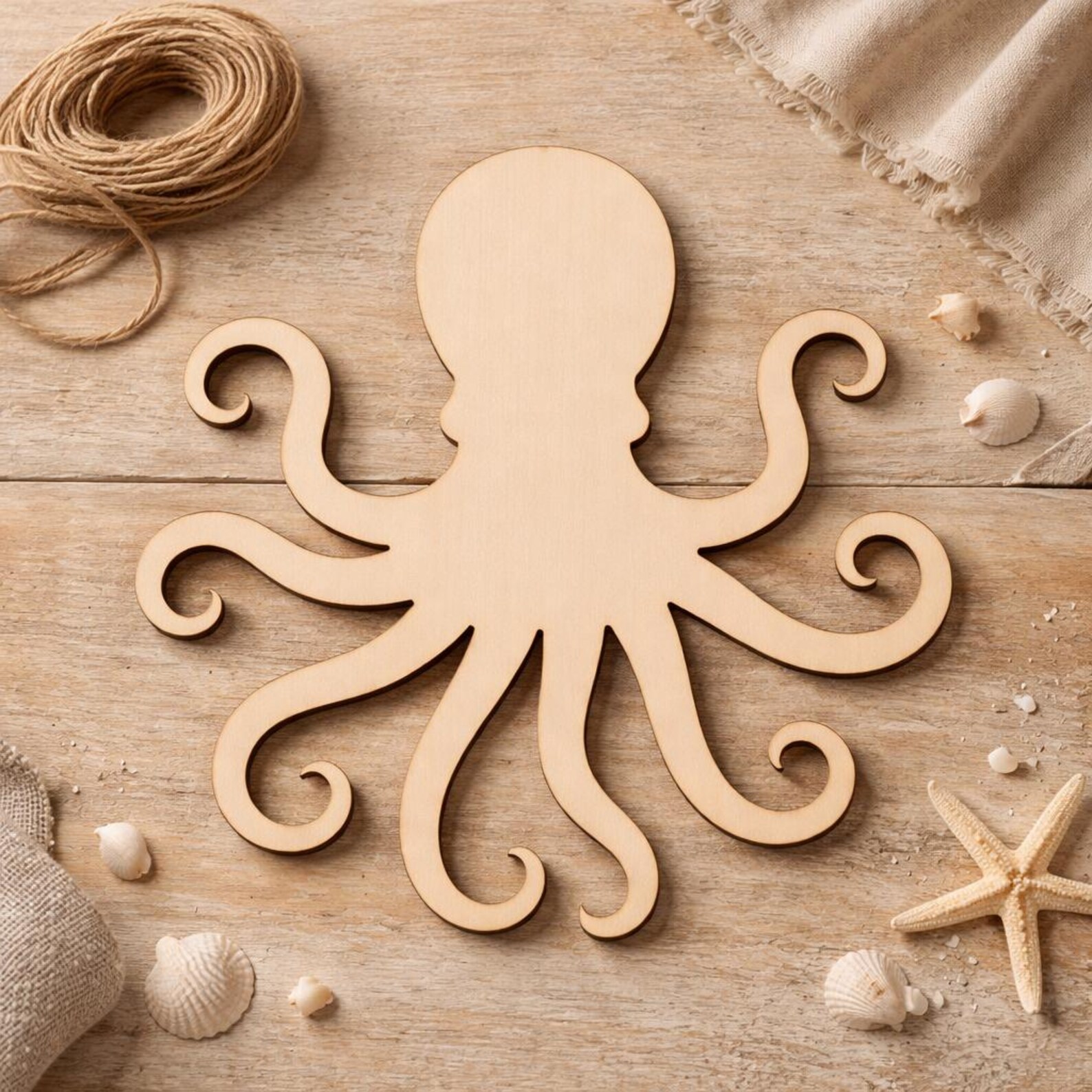 Octopus Wooden Cutout Blank for Ocean Crafts - Etsy