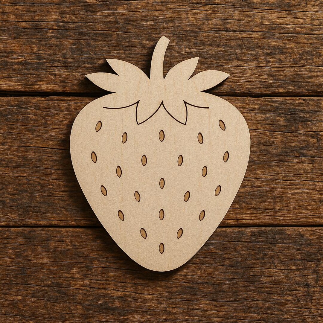 DIY Strawberry Craft Blank | Paintable Wooden Fruit Shape | Unfinished ...
